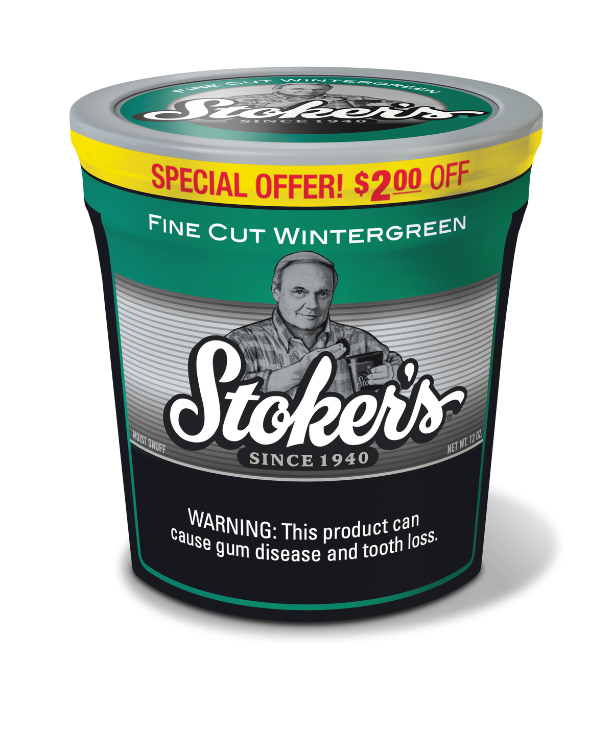 Stokers Fine cut Wintergreen $2 Off 12OZ Tub – Elisa Wholsale