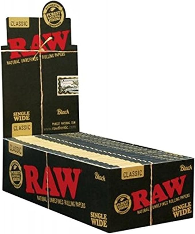 Raw Black Paper Single Wide 25CT – Elisa Wholsale