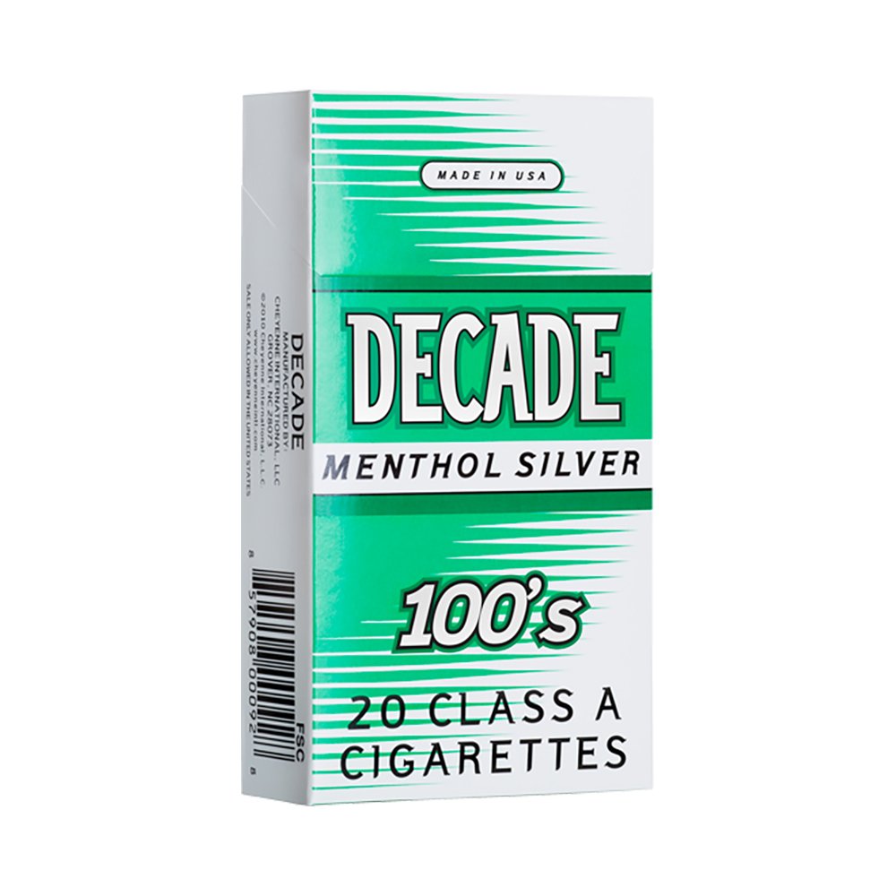 Decade Menthol Silver 100 10CT Carton – Elisa Wholsale