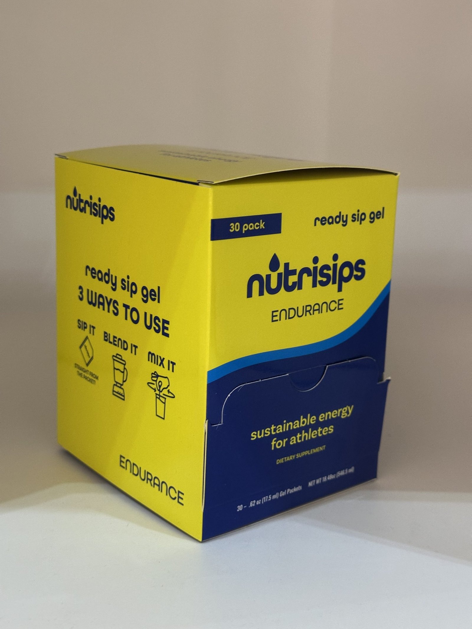 Nutrisips Endurance Caffeine Sip Gel .62OZ/30CT Display – Elisa Wholsale