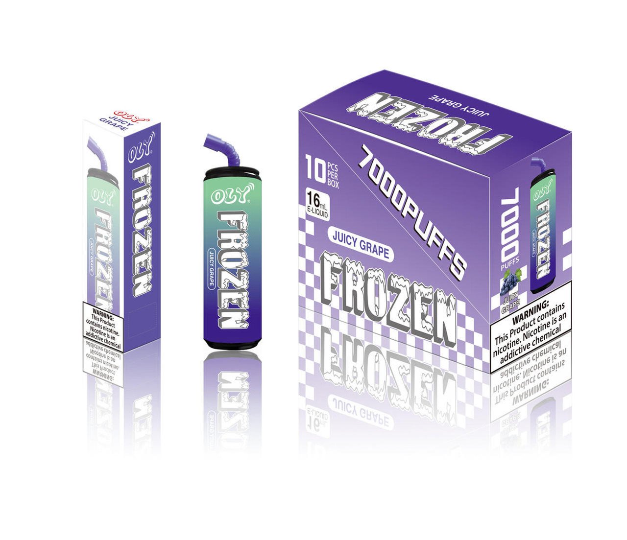 OLY Frozen 7000 Juicy Grape 10CT – Elisa Wholsale