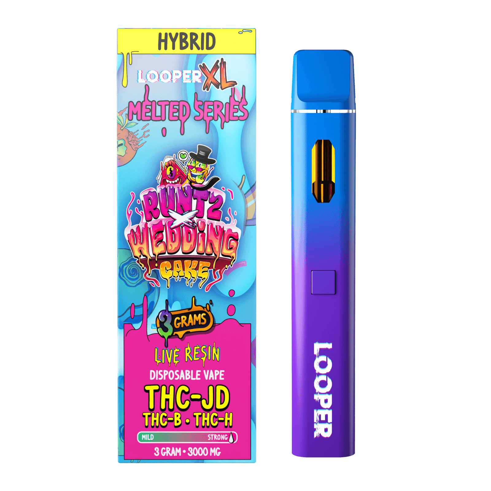 Looper XL Runtz Wedding Cake 3GM Hybrid Disposable 5PK – Elisa Wholsale